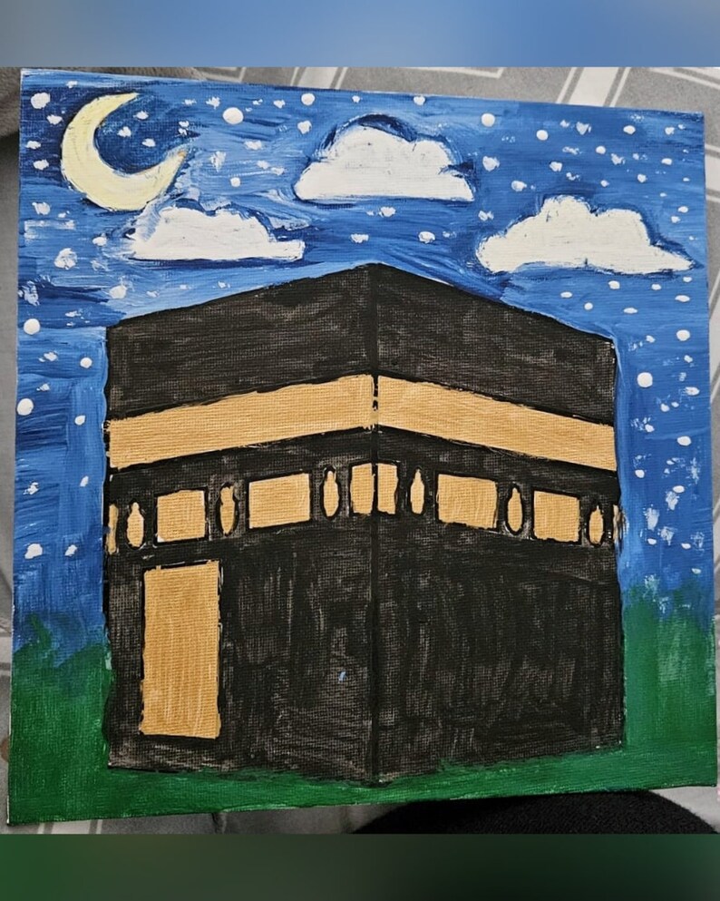 Kaaba Paint Your Own DIY Islamic Canvas Kit, Painting Craft, Art, Gift ...