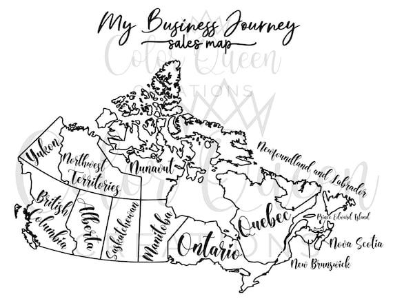My Business Journey Sales Map Canada PDF and PNG - Etsy