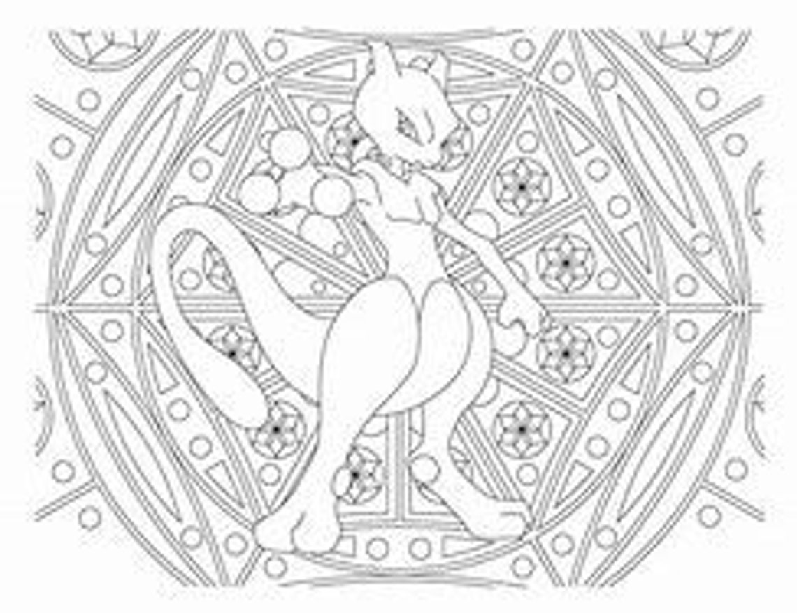 Adult Pokemon Coloring Pages - Etsy