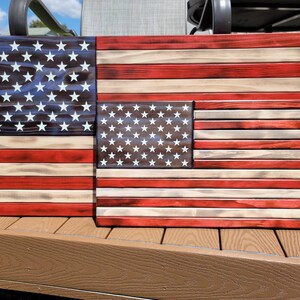 Handcrafted Rustic Wooden American Flag Wood Flag Wood Art - Etsy
