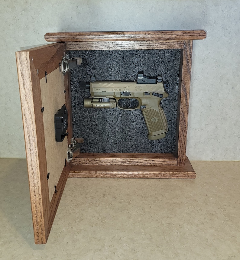 Pistol Concealment Clock. Hidden Gun Clock. Solid Oak Mantle - Etsy