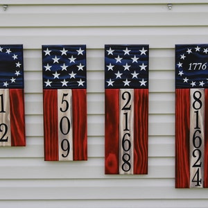 Wooden American Flag Address Sign Patriotic Address Sign Carved - Etsy