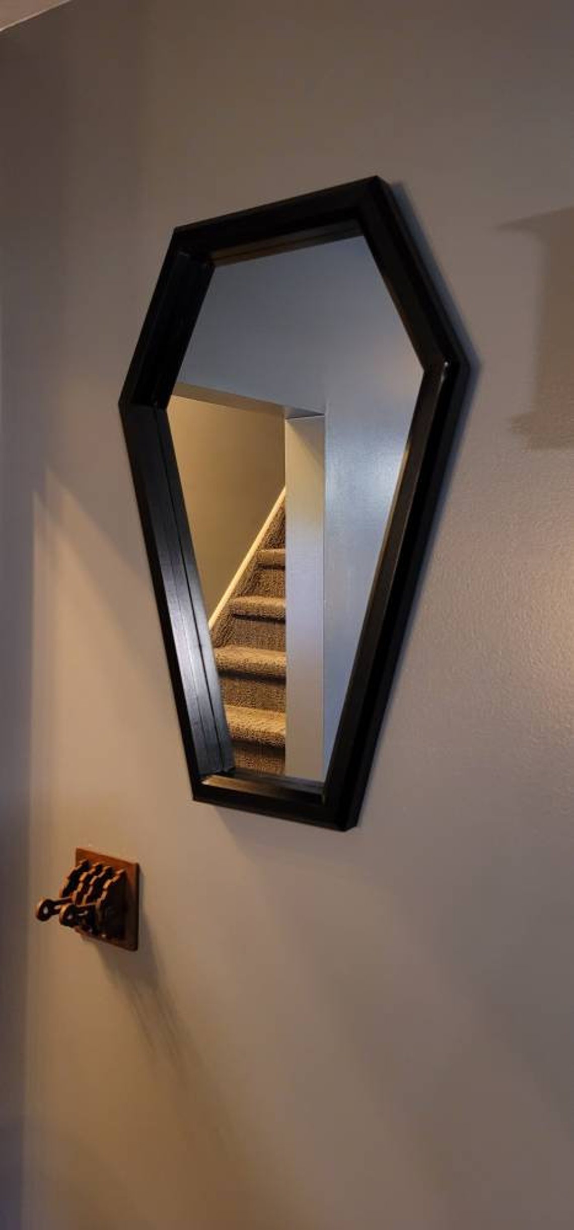 Handmade Wooden Coffin Shaped Mirror. Gothic. - Etsy