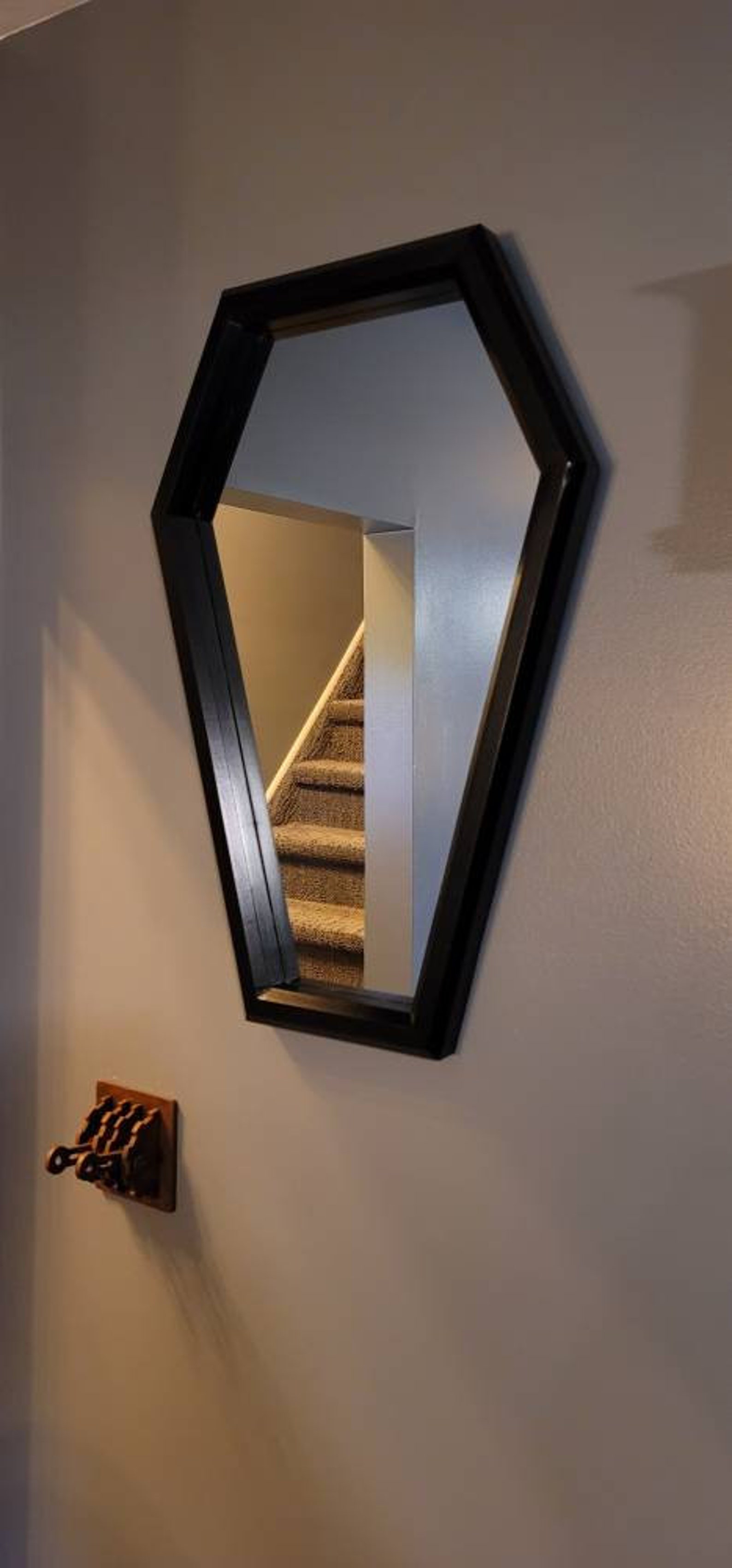Handmade Wooden Coffin Shaped Mirror. Gothic. - Etsy