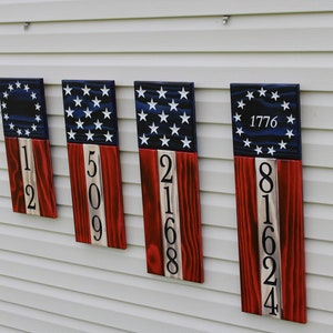 Wooden American Flag Address Sign Patriotic Address Sign Carved - Etsy