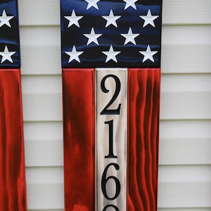 Wooden American Flag Address Sign Patriotic Address Sign Carved - Etsy