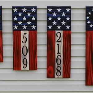 Wooden American Flag Address Sign Patriotic Address Sign Carved - Etsy