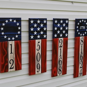 Wooden American Flag Address Sign Patriotic Address Sign Carved - Etsy