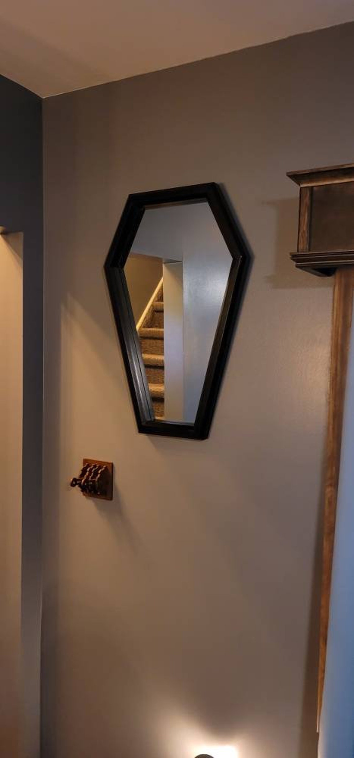 Handmade Wooden Coffin Shaped Mirror. Gothic. - Etsy