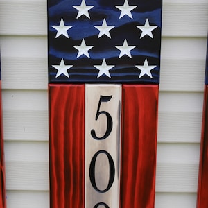 Wooden American Flag Address Sign Patriotic Address Sign Carved - Etsy