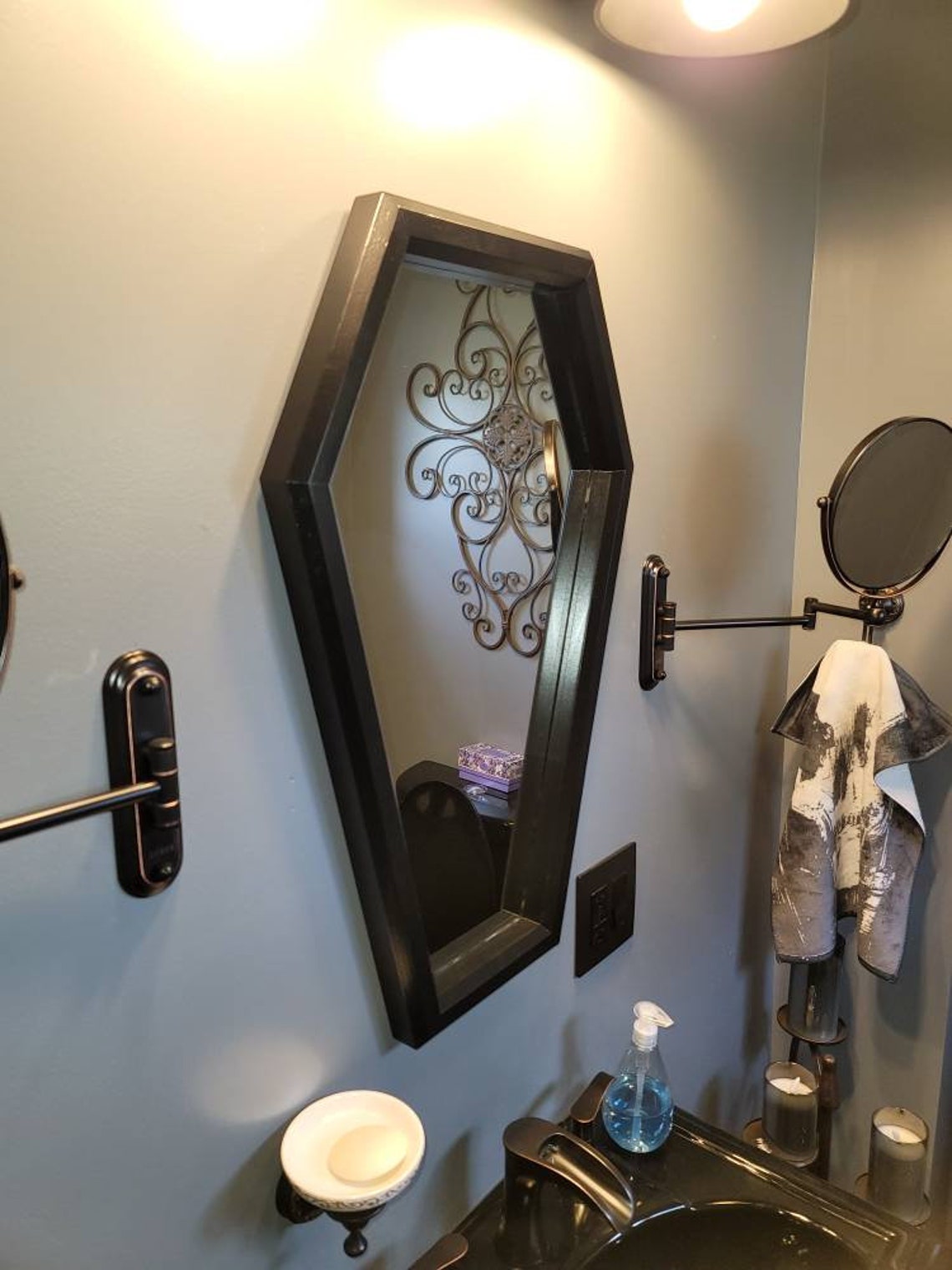 Handmade Wooden Coffin Shaped Mirror. Gothic. - Etsy