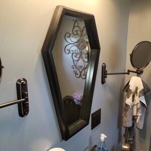 Handmade Wooden Coffin Shaped Mirror. Gothic. 27.5"×18.5" - Etsy