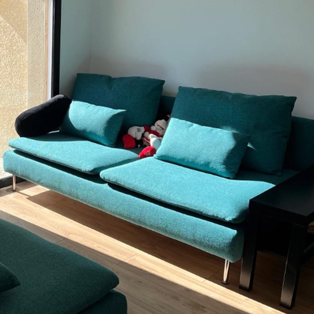 SÖDERHAMN 3 Seat Sofa Cover, Handmade Natural Linen Slipcover - Custom ...