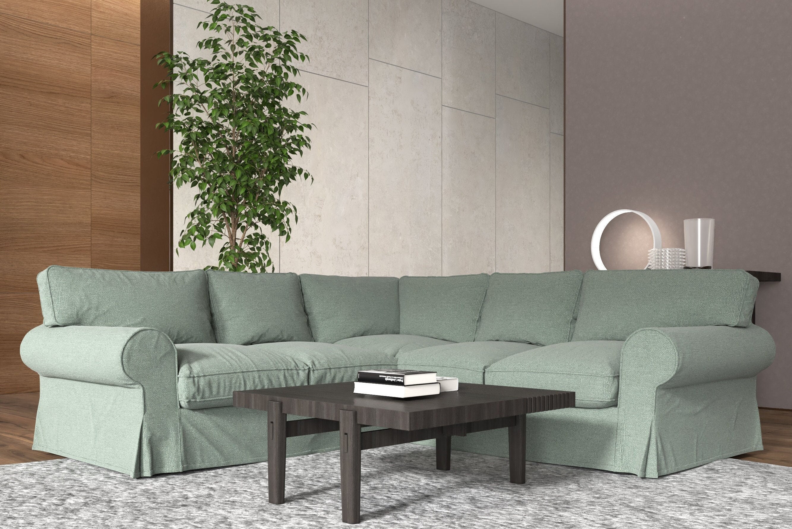 EKTORP Corner Sofa 22 Cover Handmade Natural Linen Slipcover Custom Made to Fit IKEA EKTORP Extorp Corner Sofa Etsy