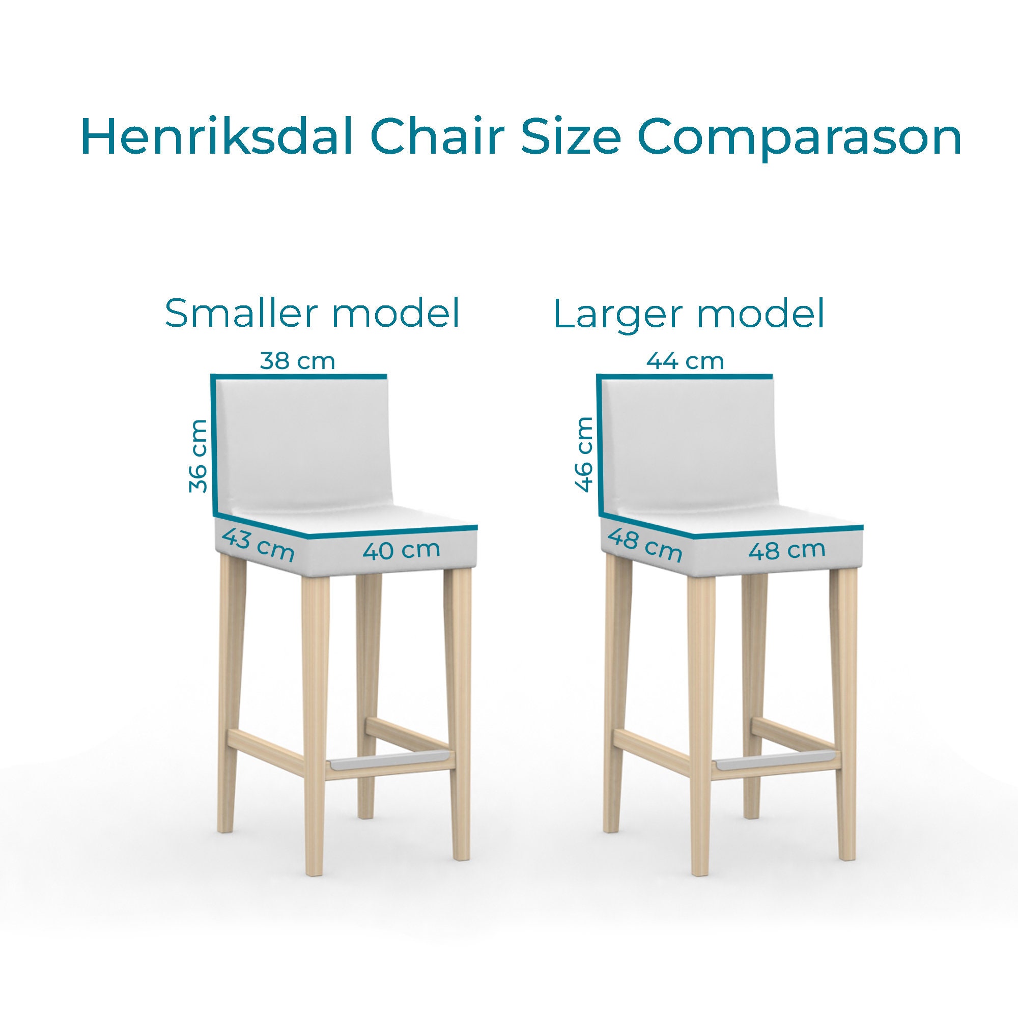 HENRIKSDAL Bar Stool Cover, Handmade Slipcover - Custom Made to Fit ...