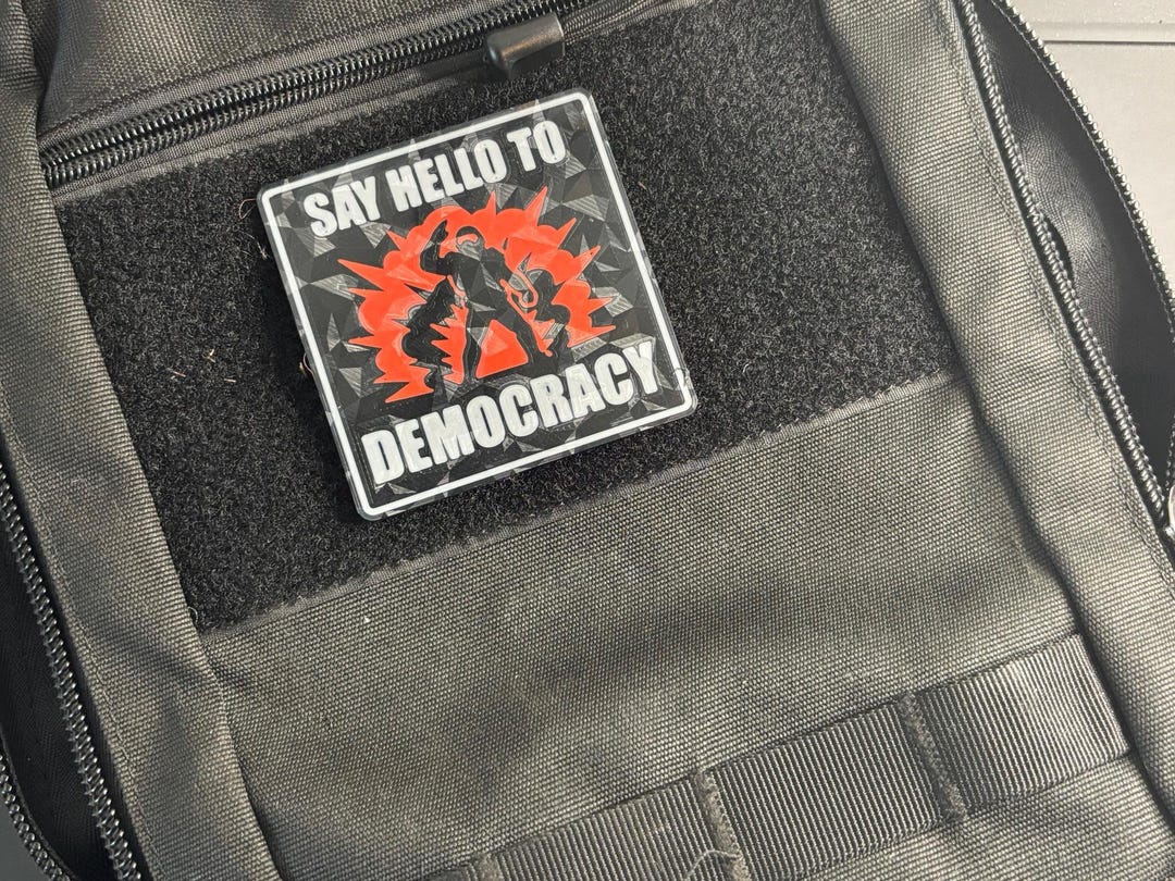 Helldivers Morale Patch - Say Hello to Democracy - Etsy