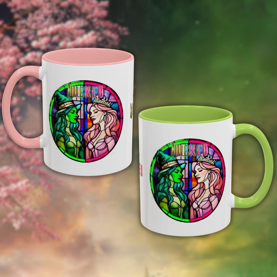 Wicked Mug, Glinda and Elphaba, Coffee Cup - Etsy
