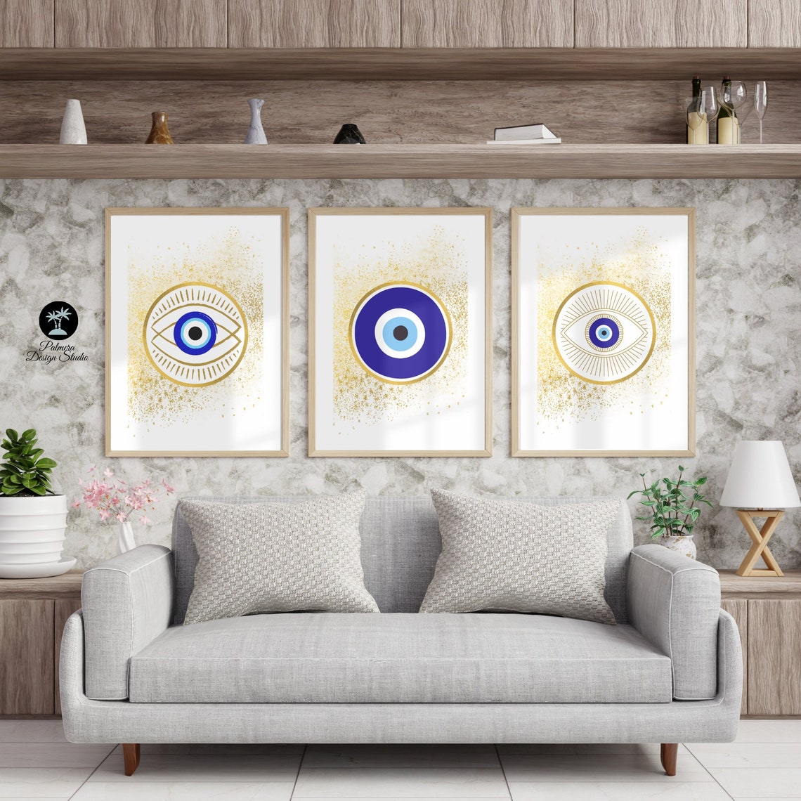 Evil Eye Wall Art Evil Eye Print Evil Eye Set of 3 Print Evil - Etsy