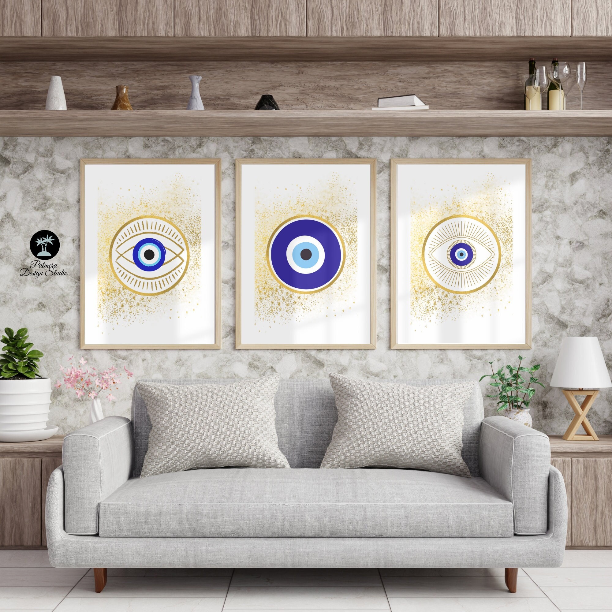 Evil Eye Wall Art Evil Eye Print Evil Eye Set of 3 Print Evil Eye ...