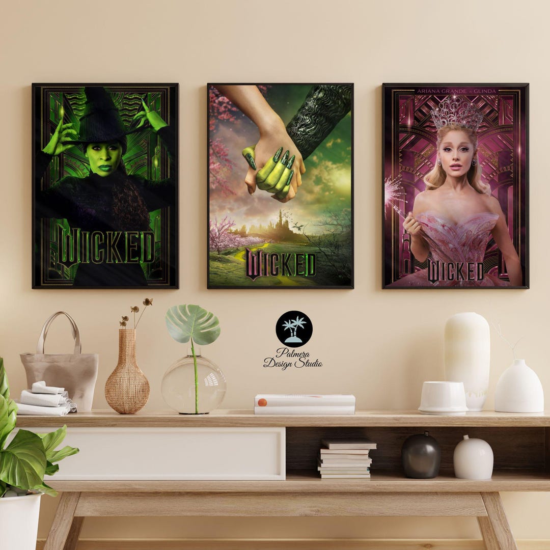 Wicked Movie Poster Set: Elphaba & Glinda Digital Prints (PDF) - Etsy