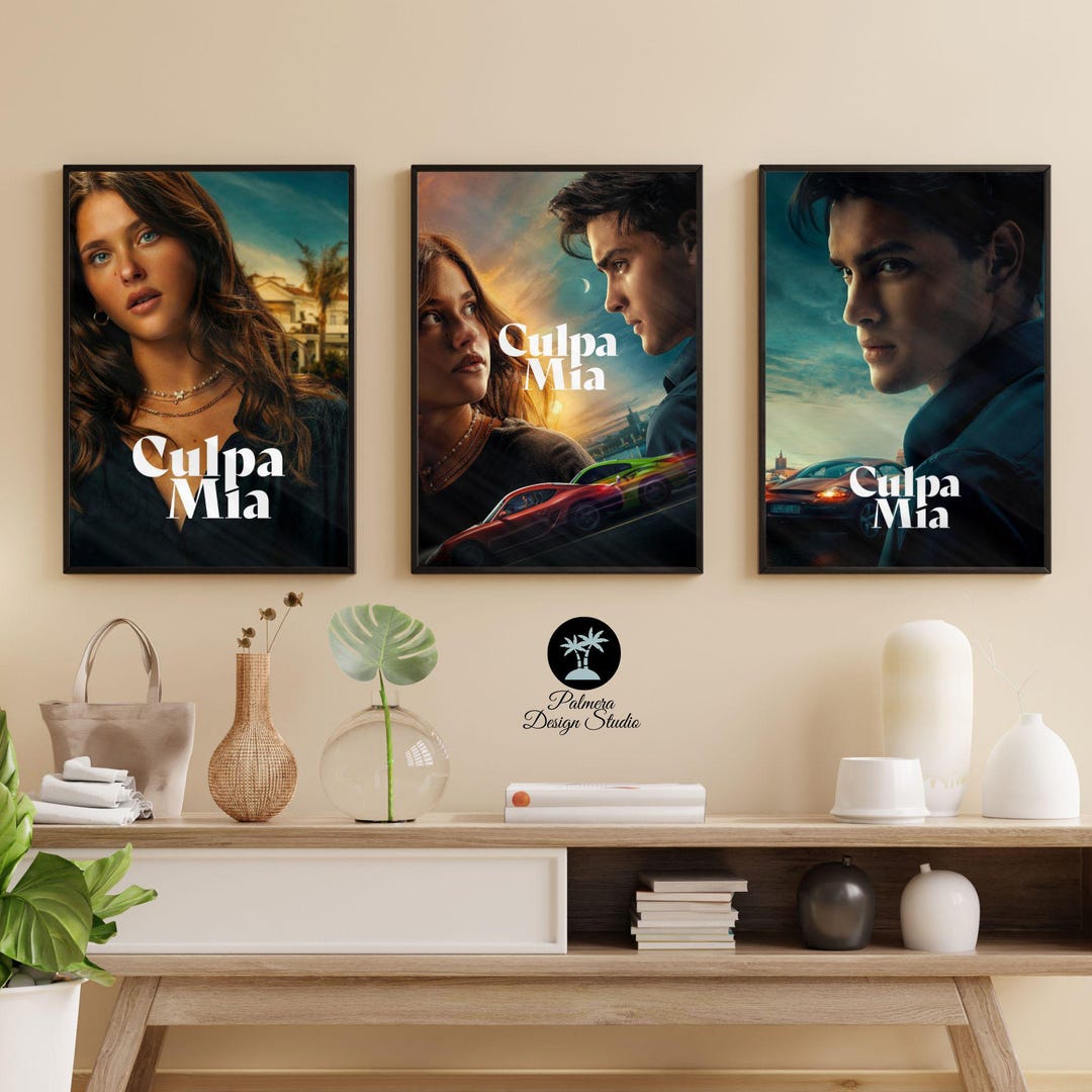 Culpa Mia Poster, My Fault Poster, Set of 3 Digital Prints, Culpa Mia ...