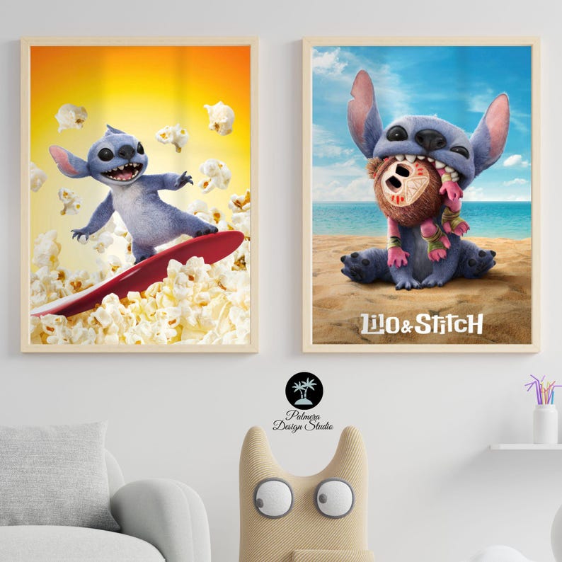 Lilo and Stitch Movie Poster Set | 3 Digital Prints | Cute Stitch Wall ...