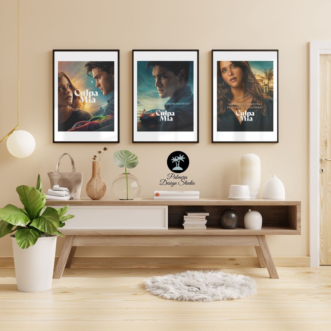 Culpa Mia Poster, My Fault Poster, Set of 3 Digital Prints, Culpa Mia ...