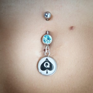Belly Rings Piercing Queen of Spade Libertine Hotwife - Etsy
