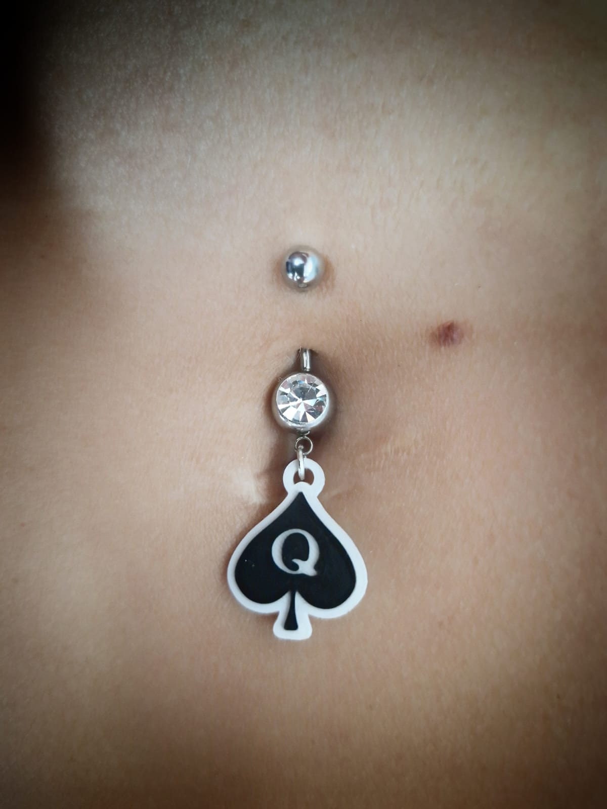 Queen of spades belly ring store