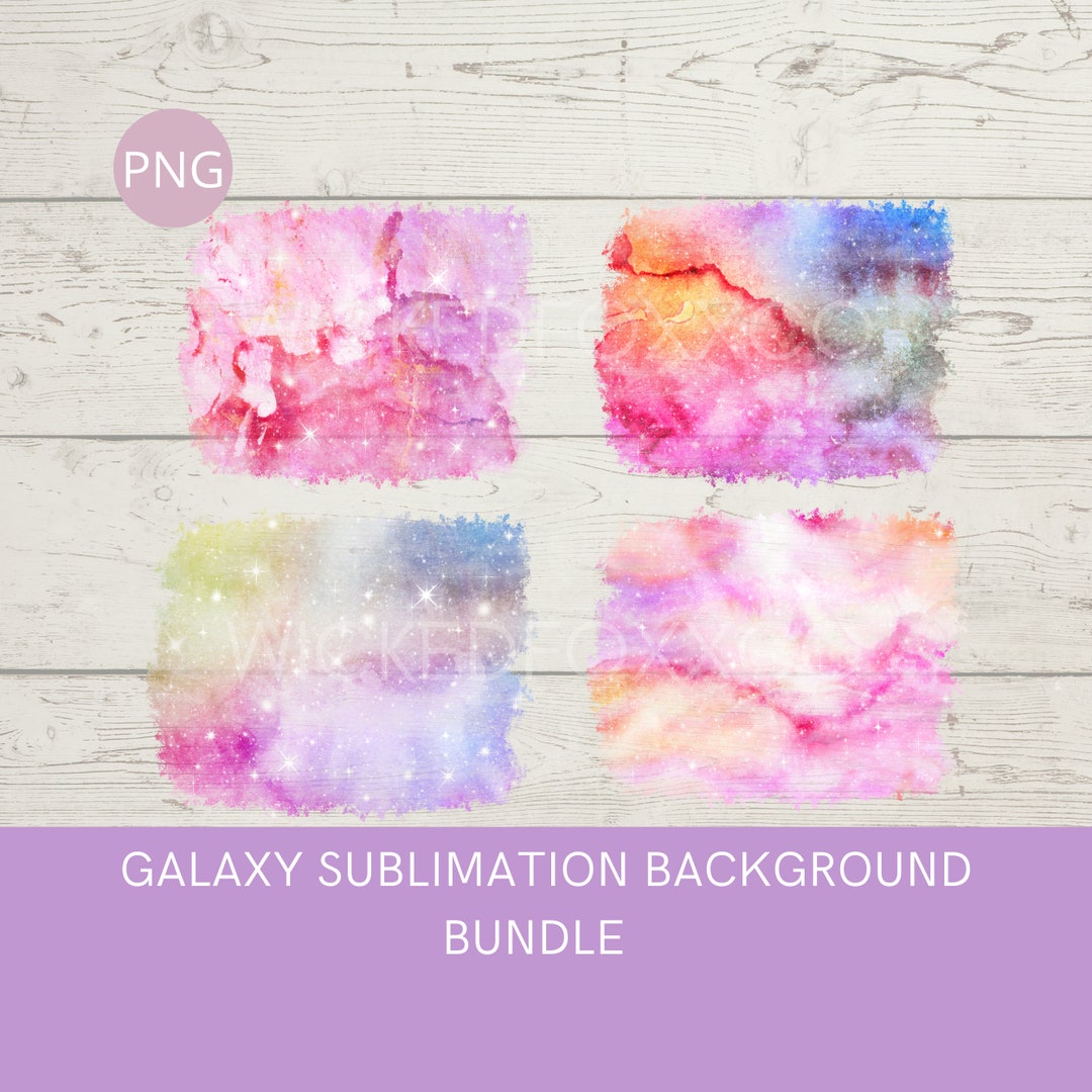 Galaxy Sublimation PNG, Space PNG, Sublimation Background Bundle, Stars ...