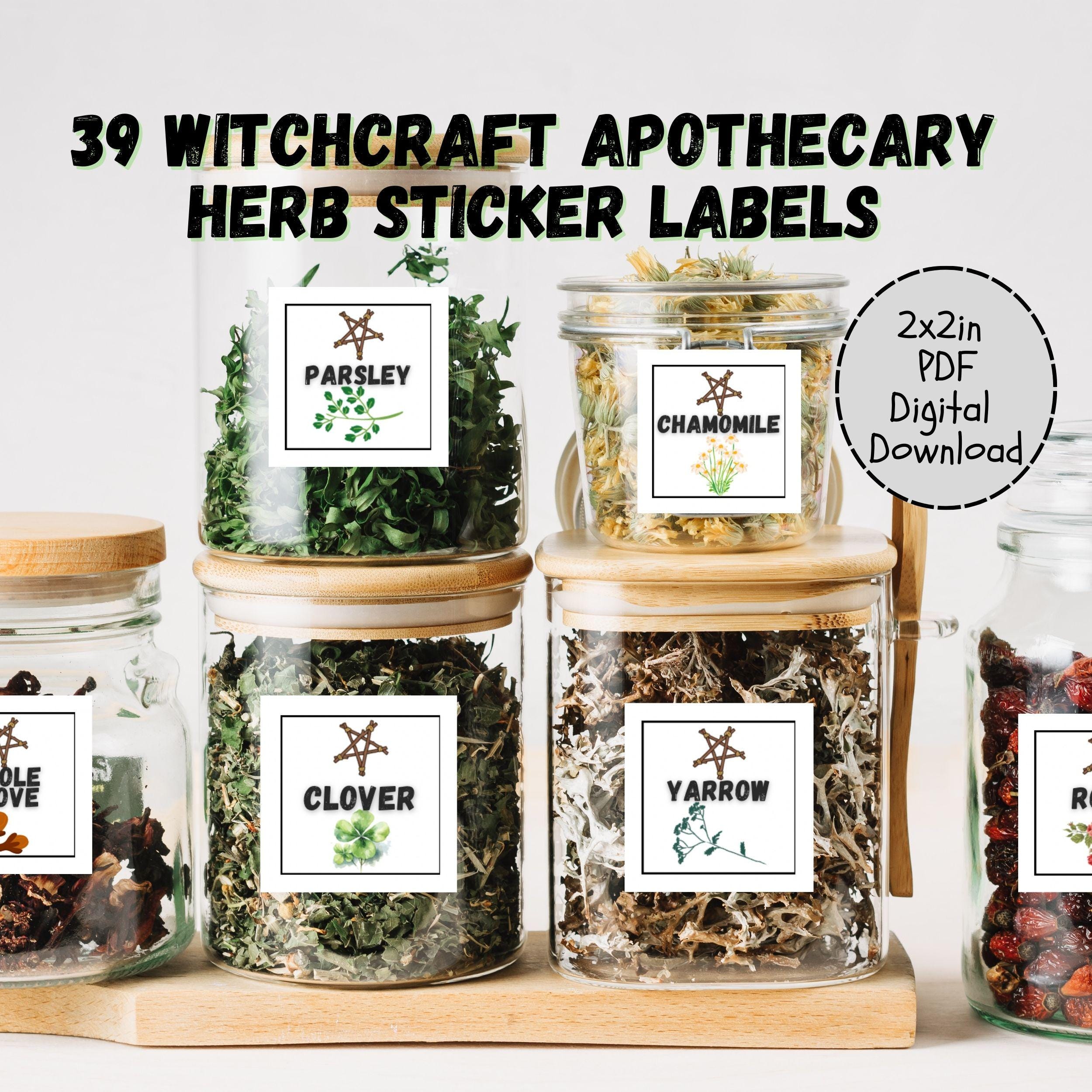 39 Apothecary Herb Printable Witchcraft Printable Sticker Labels, Pagan ...