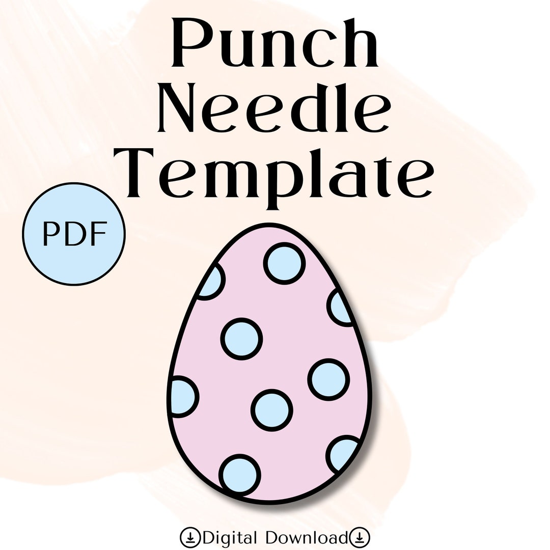 Easter Punch Needle Pattern, Spring Mug Rug, Easter Egg Pattern, Punch ...