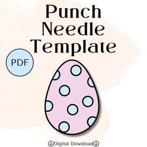 Easter Punch Needle Pattern, Spring Mug Rug, Easter Egg Pattern, Punch ...