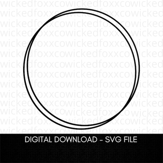 Circle Frame Svg Sketch Circle Svg Circle Svg Doodle Circle | Etsy