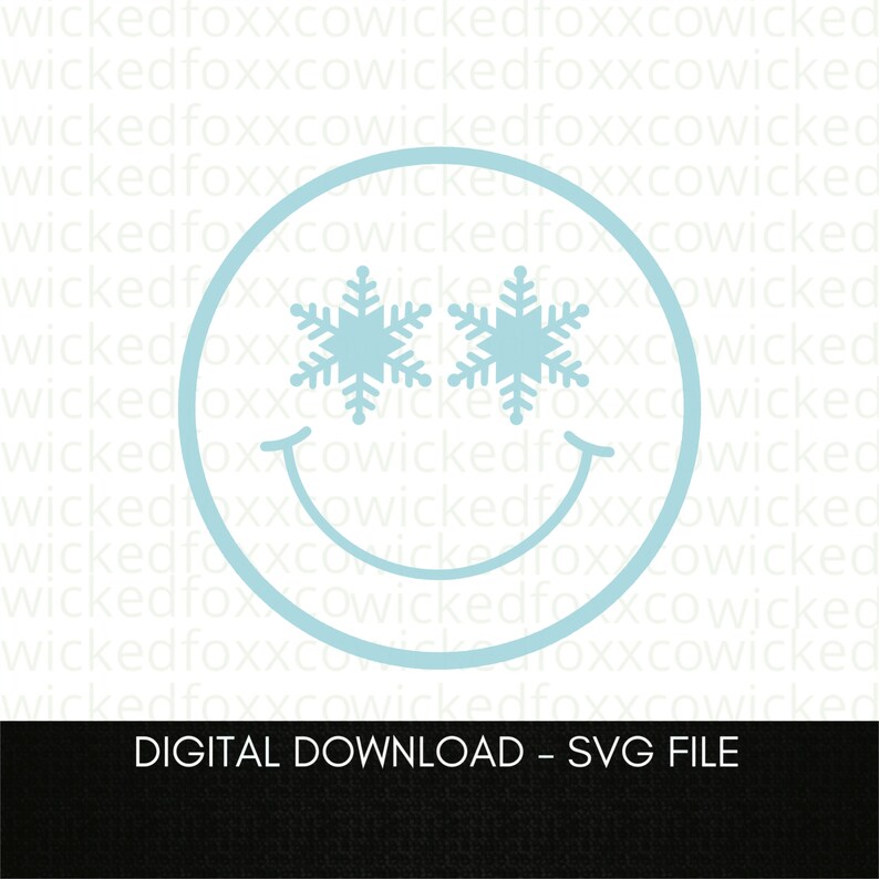 Christmas Happy Face, Smiley Face Snowflake Svg, Merry Christmas SVG ...