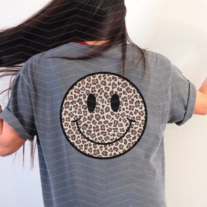 Retro Smile Face PNG, Leopard Smile Face PNG, Smile Face Sublimation ...