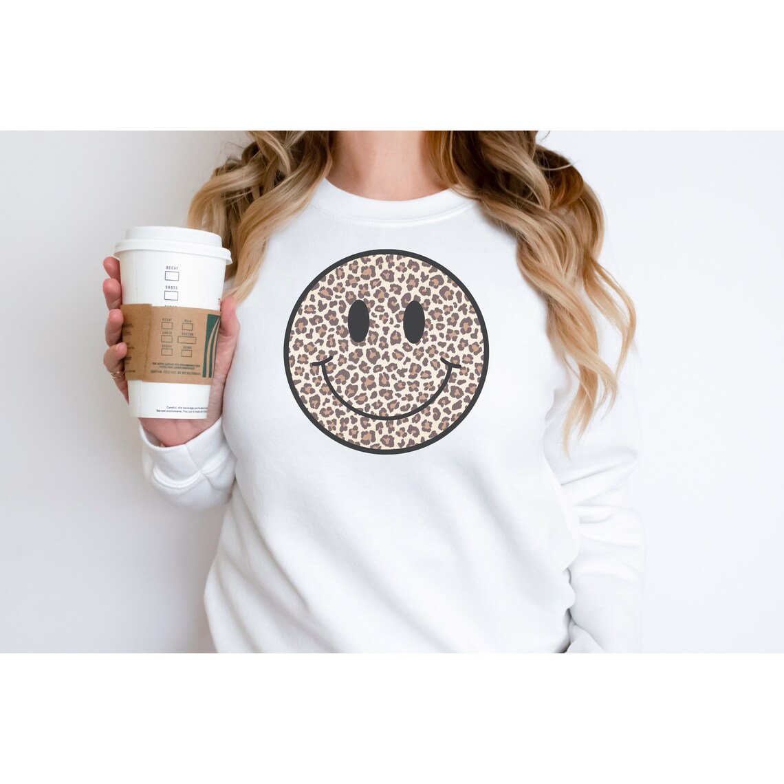 Retro Smile Face PNG, Leopard Smile Face PNG, Smile Face Sublimation ...