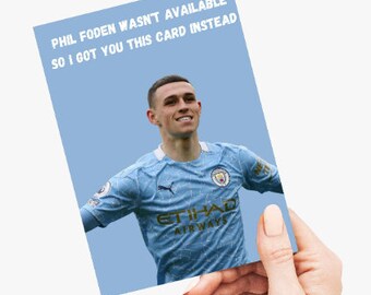 Phil Foden Birthday Card - Etsy Singapore