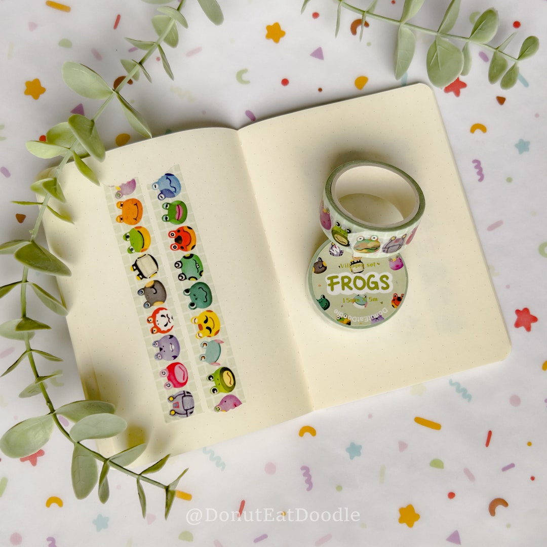 Animal Crossing Frogs Washitape Bullet Journal Stickers, Planner ...