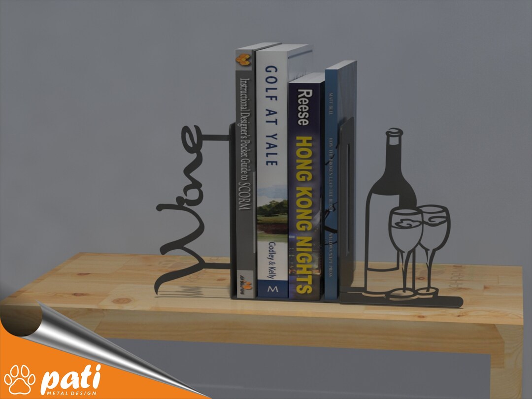 Kitchen Metal Bookend Wine Bookends Pub Bookends - Etsy