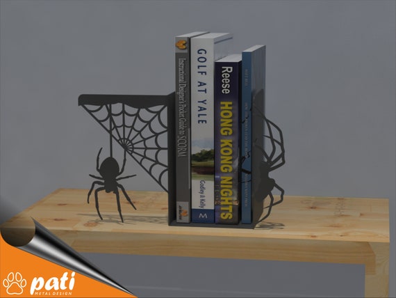 Spider Web Bookend Animal Metal Bookends Sujetalibros Book - Etsy
