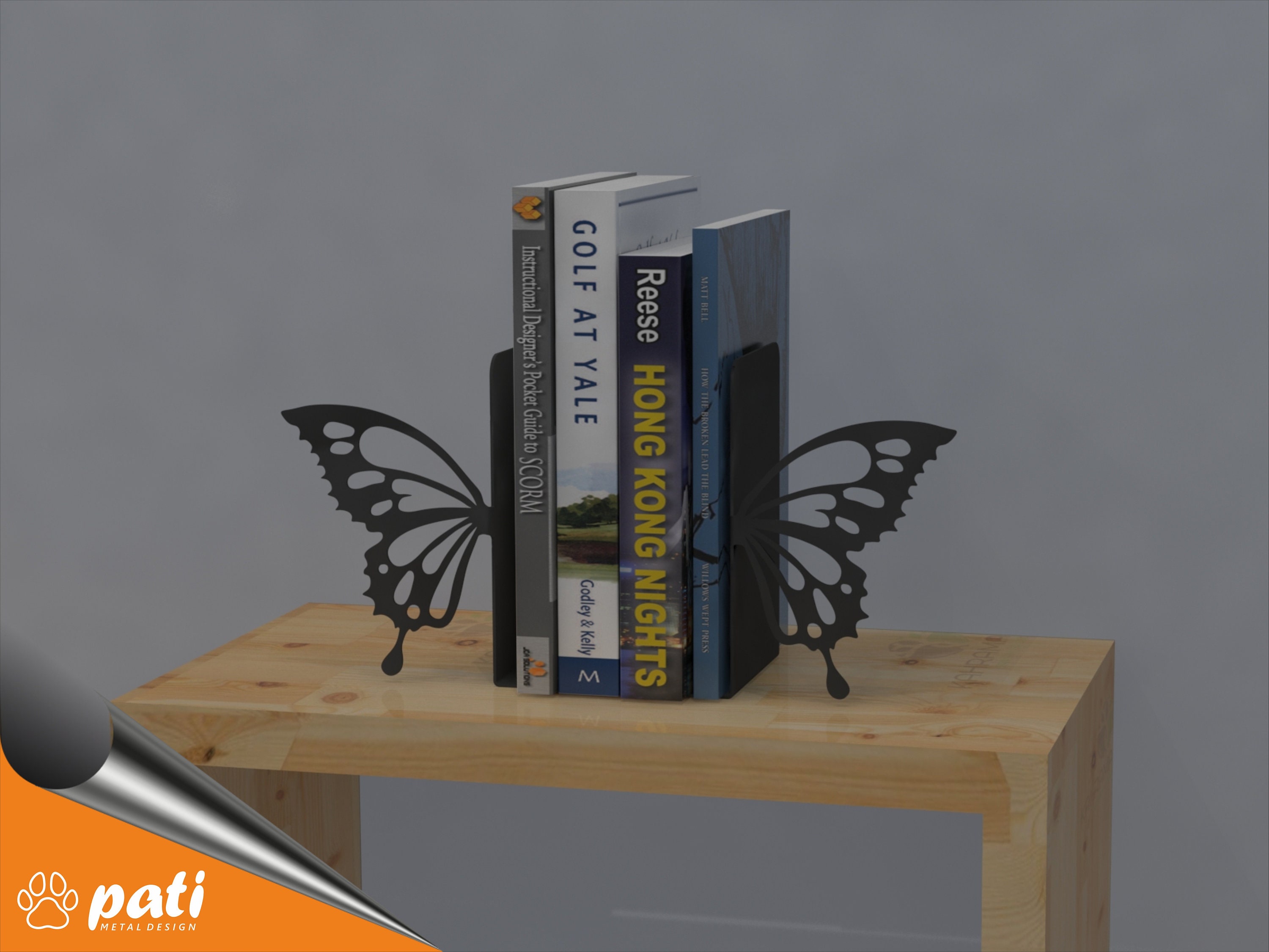 Butterfly Metal Bookend Bookends Sujetalibros Metal Book | Etsy
