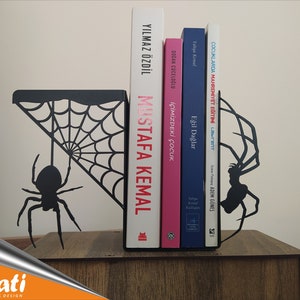 Spider Web Bookend, Animal Metal Bookends, Sujetalibros, Book Support ...