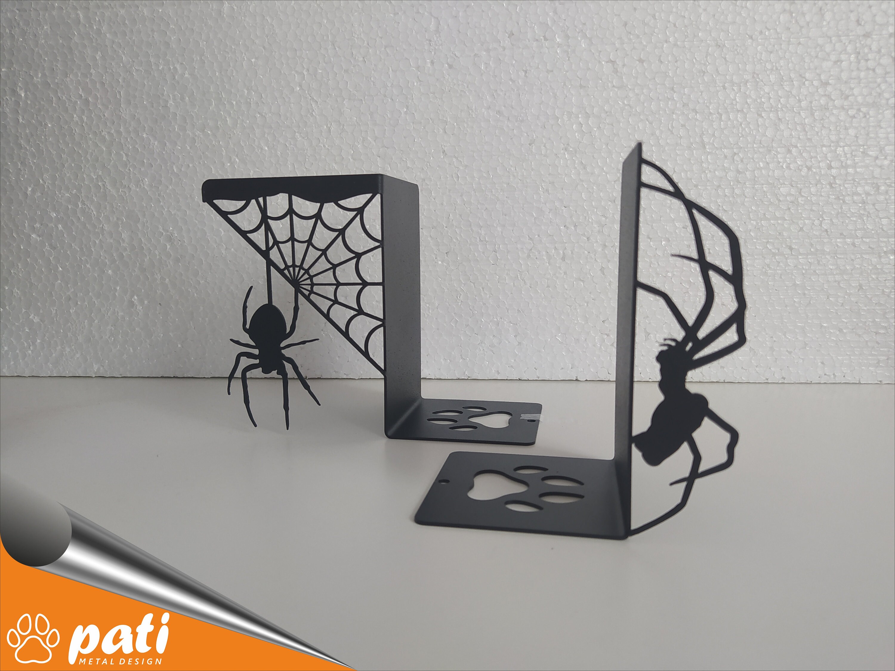 Spider Web Bookend Animal Metal Bookends Sujetalibros Book - Etsy