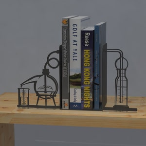 Experiment, Chemical Metal Bookend, Bookends, Sujetalibros, Book ...