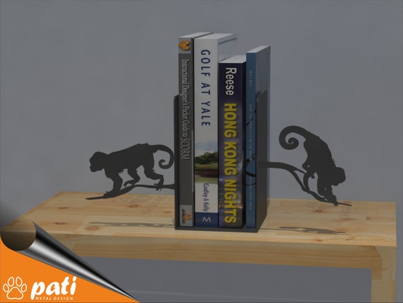 Monkey Bookend Animal Bookends Sujetalibros Book Ends - Etsy