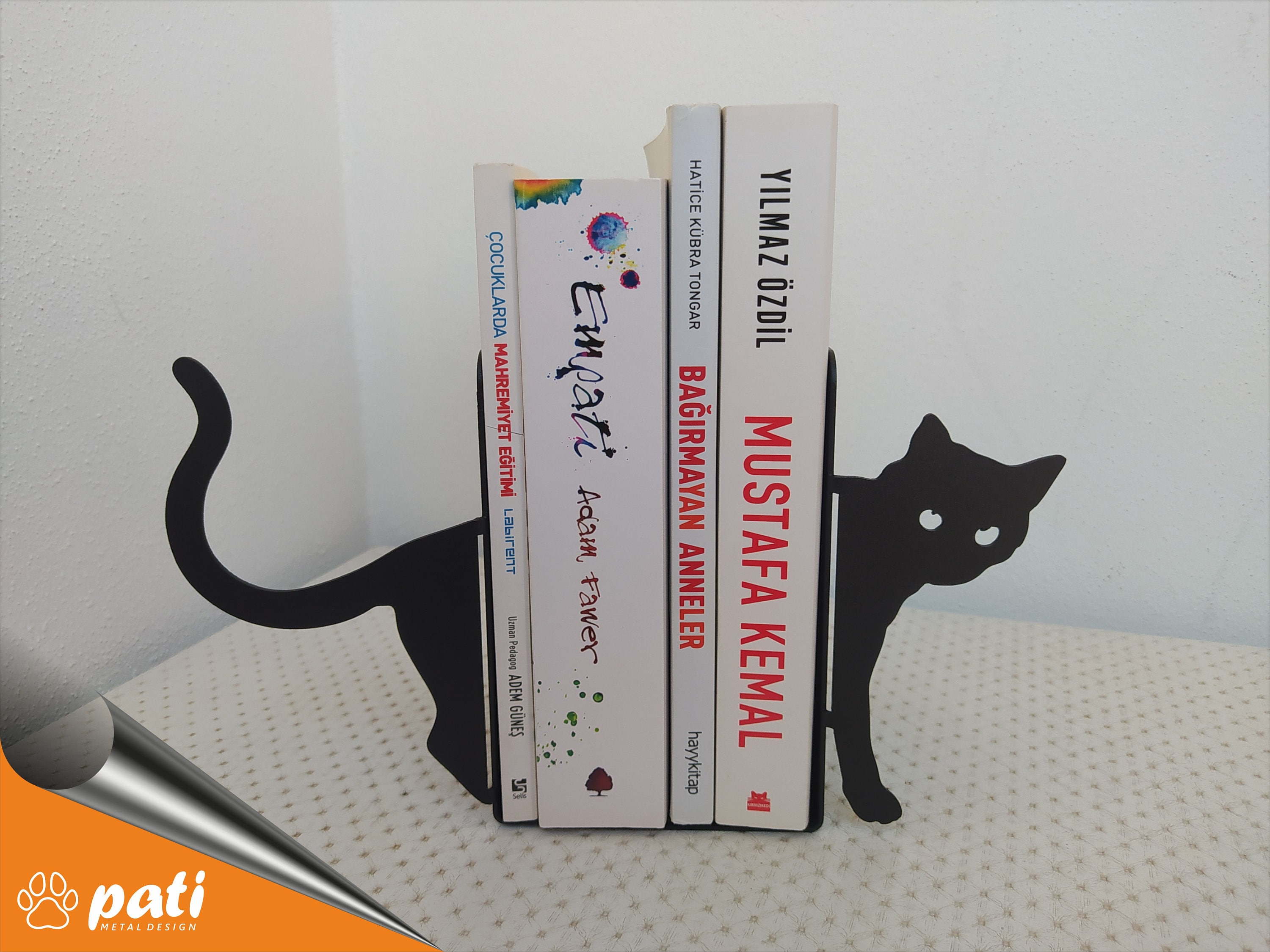 Cute Cat Metal Bookend Animal Bookends Book Support - Etsy