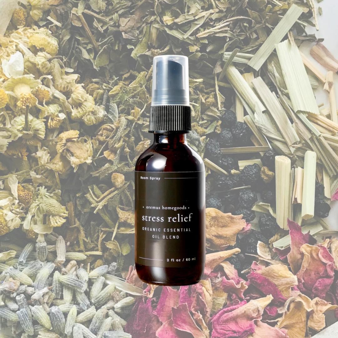 Stress Relief Room Spray: Lavender, Peppermint & Lemongrass Essential ...