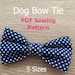 Dog Bow Tie Sewing Pattern: Beginner-friendly PDF (5 Sizes) - Etsy