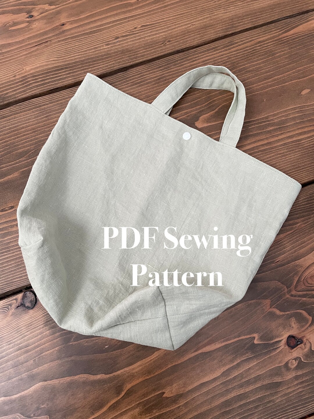 Medium Tote Bag PDF Sewing Pattern, Beginner Sewing Pattern, Tote Bag ...